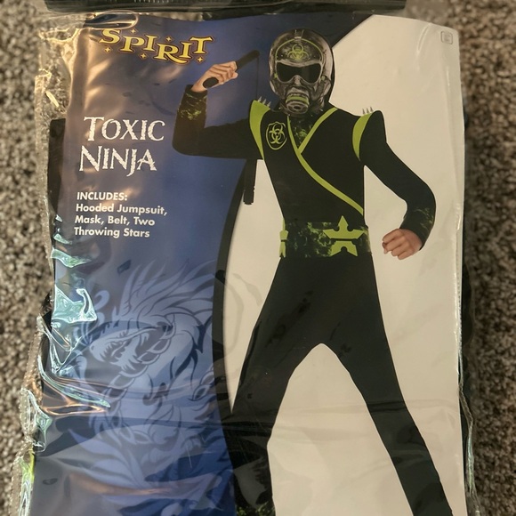 Spirit | Costumes | New Toxic Ninja Costume Black And Neon Green | Poshmark